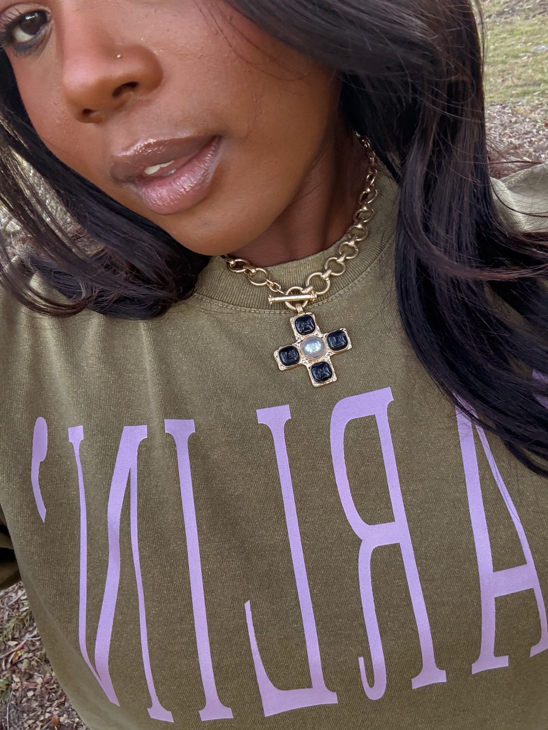 Open The Gates Necklace - Black – Fashionably Fitted by Trin