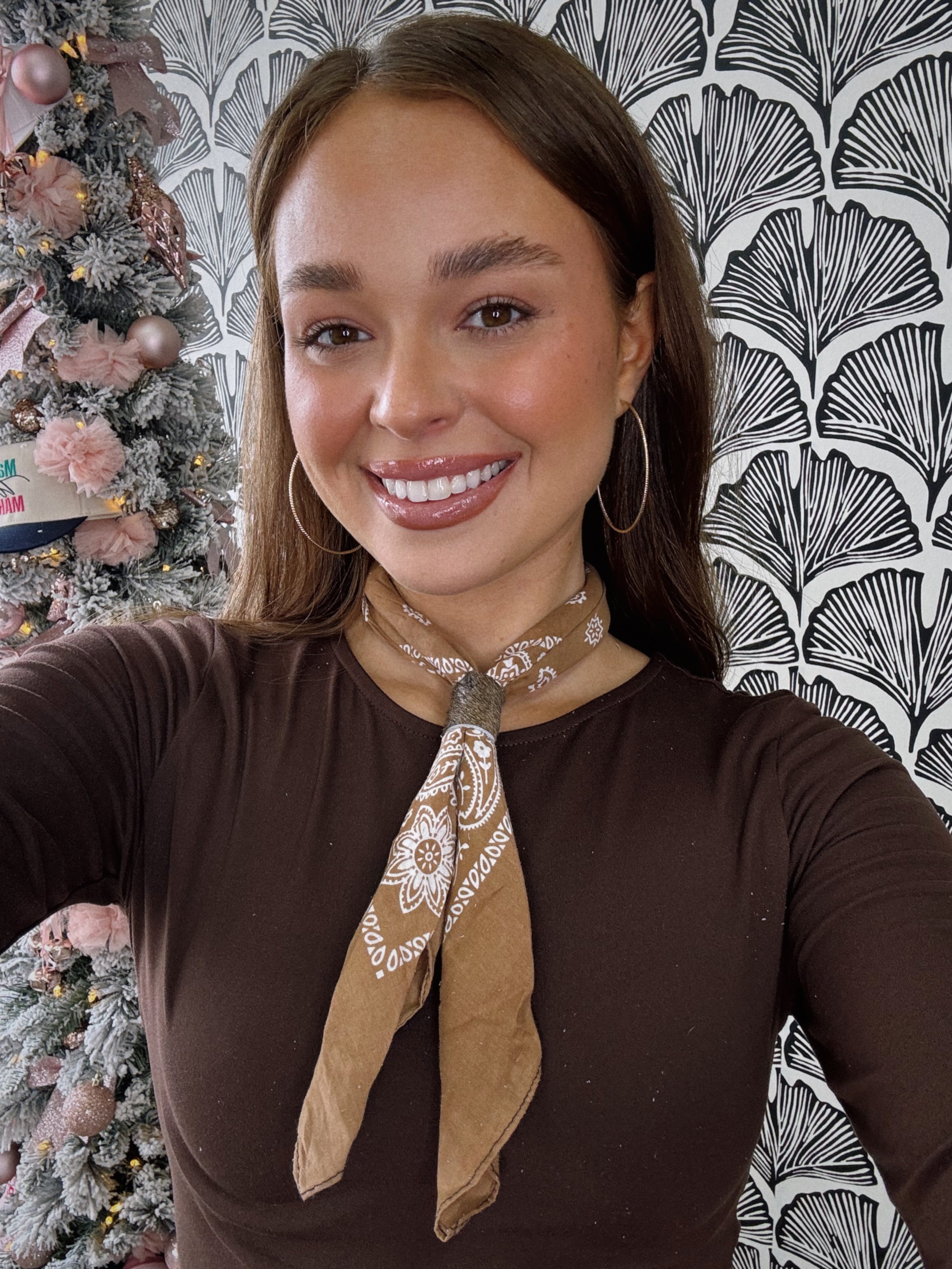 Bandana Leather Slide - Tan – Fashionably Fitted by Trin